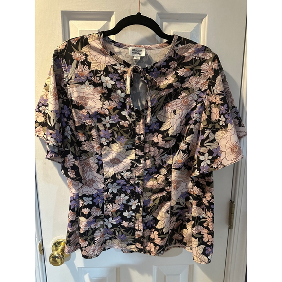 Unique Vintage | Tops | Unique Vintage Cecilia Floral Blouse | Poshmark